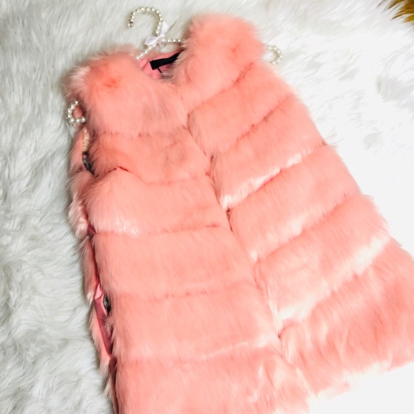 Jackets & Coats | Pink Faux Fur Vest | Poshmark